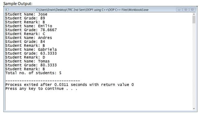 Solved 1. Containing a class named Students with the | Chegg.com
