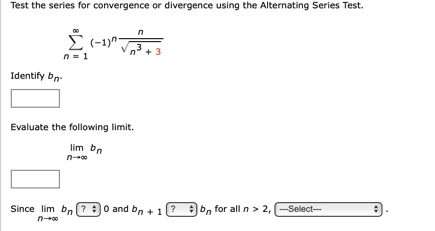 Solved Test the series for convergence or divergence using | Chegg.com