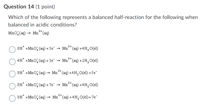 Solved Which of the following represents a balanced | Chegg.com