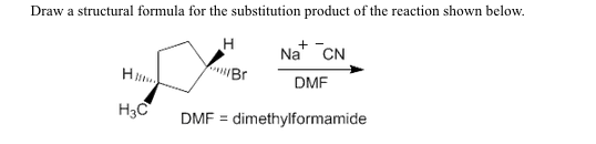 Solved Draw a structural formula for the substitution | Chegg.com