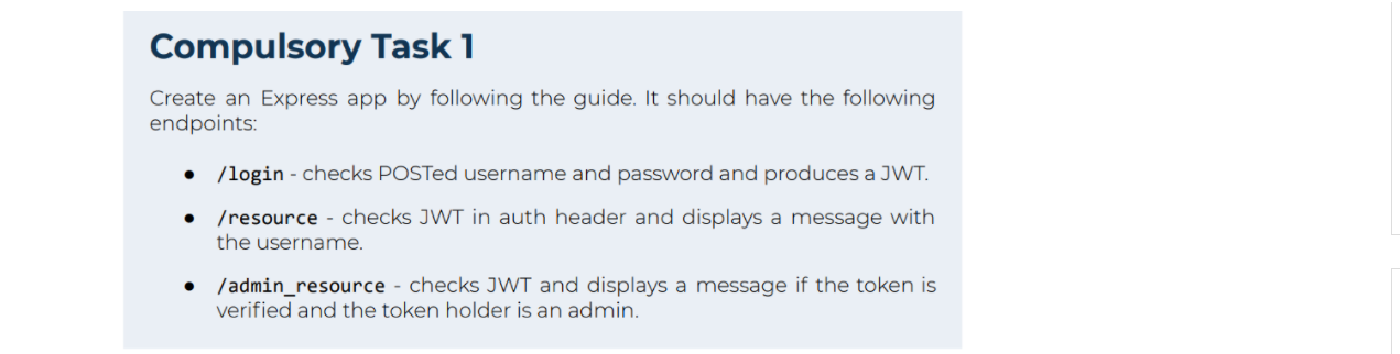 Solved Compulsory Task 1 Create An Express App By Following