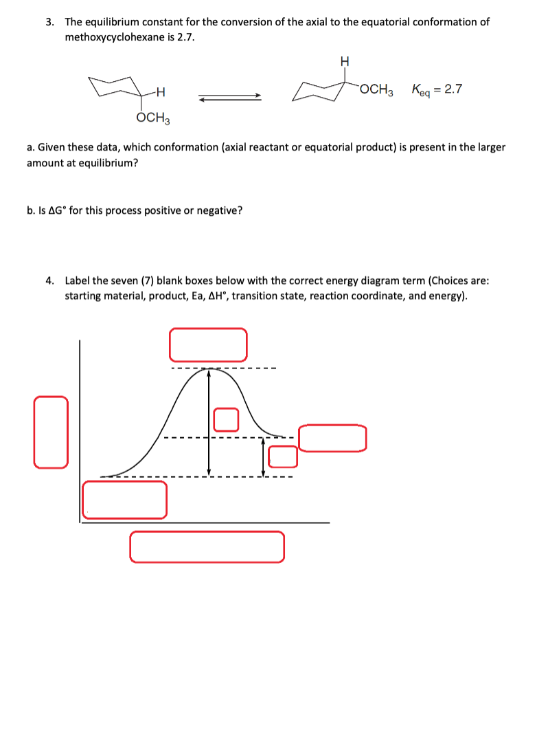 Solved 3. The equilibrium constant for the conversion of the | Chegg.com