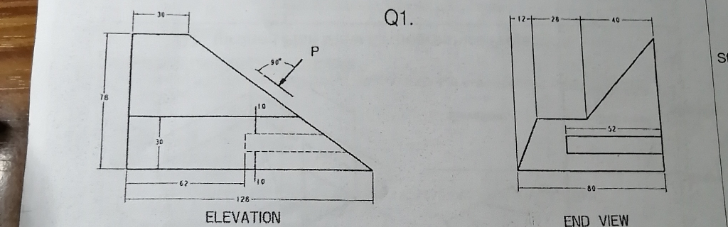 Solved These elevations and end views are given in the THIRD | Chegg.com
