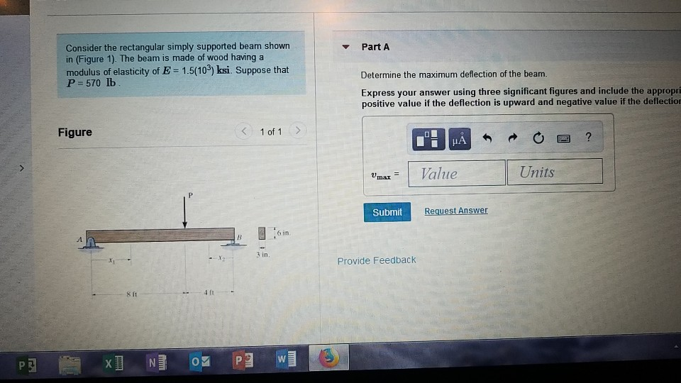 Solved Consider the rectangular simply supported beam shown | Chegg.com