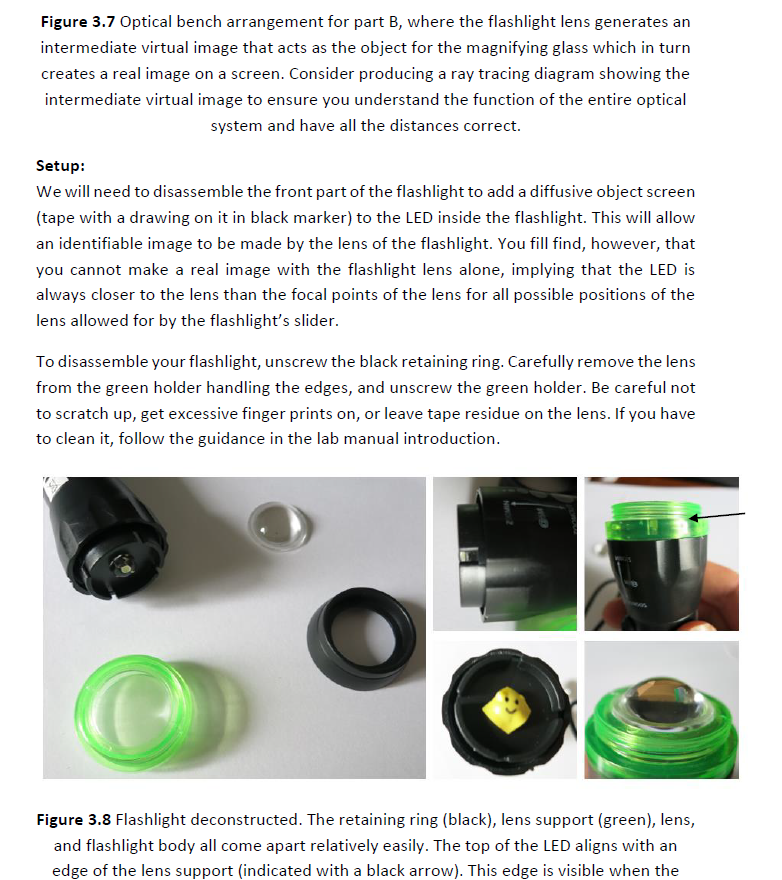 B. Double Lens Imaging Introduction: Your flashlight | Chegg.com