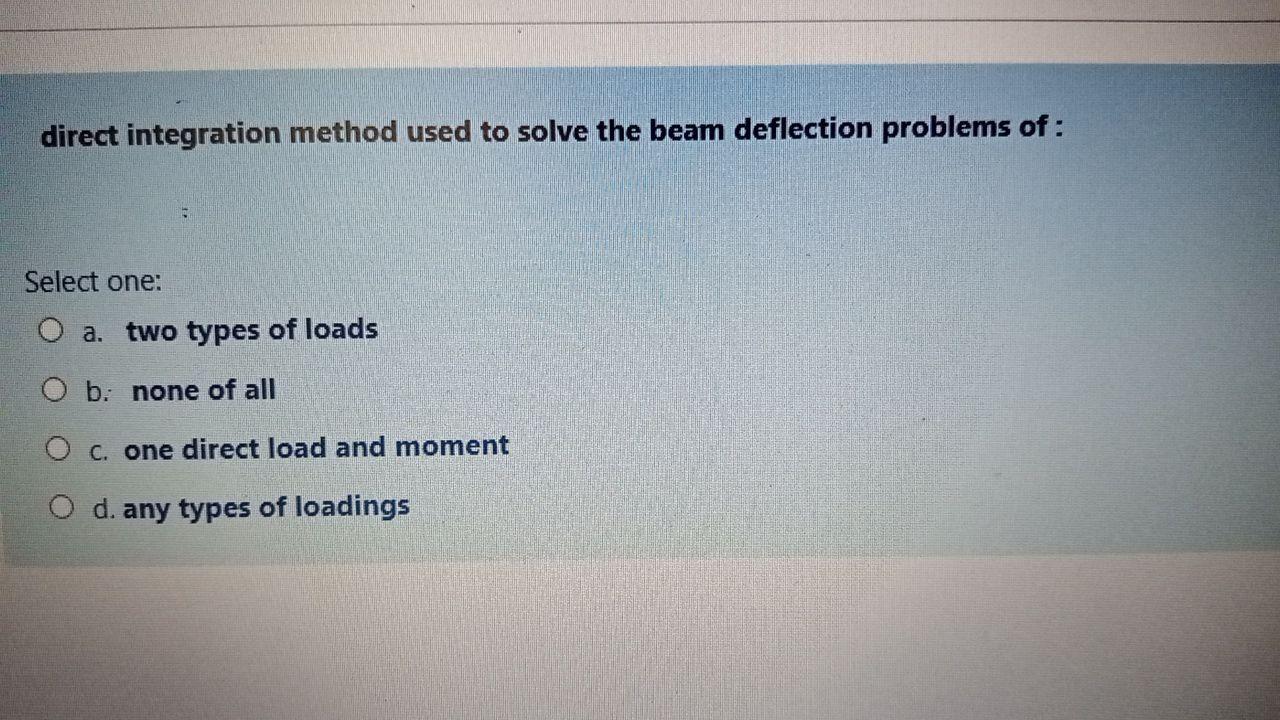 Solved direct integration method used to solve the beam | Chegg.com