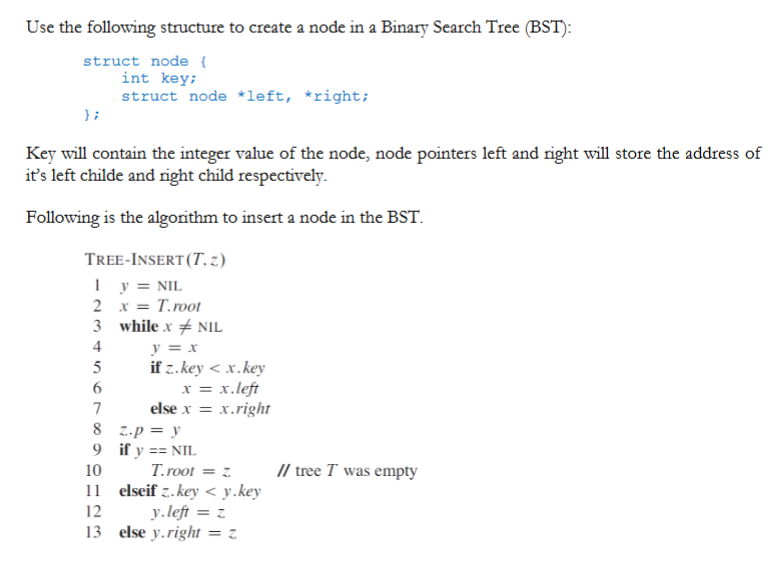 Solved Use the following structure to create a node in a | Chegg.com