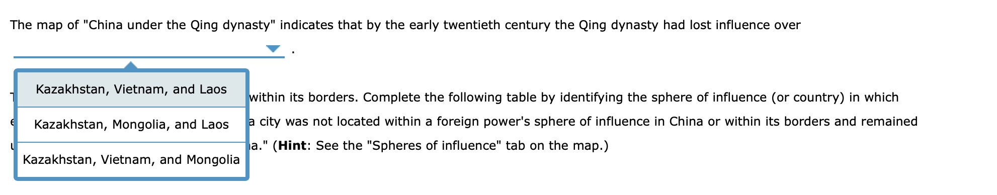 2. Map Activity: The Decline of the Qing and the Rise | Chegg.com