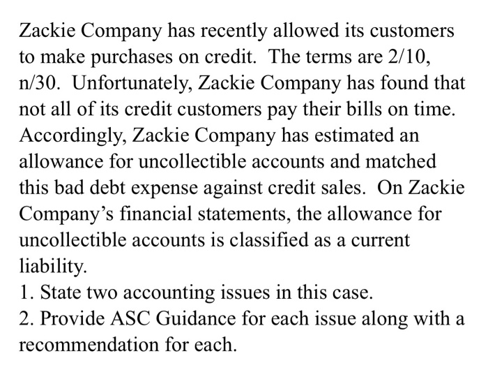 Solved Please state the exact Accounting Standards | Chegg.com