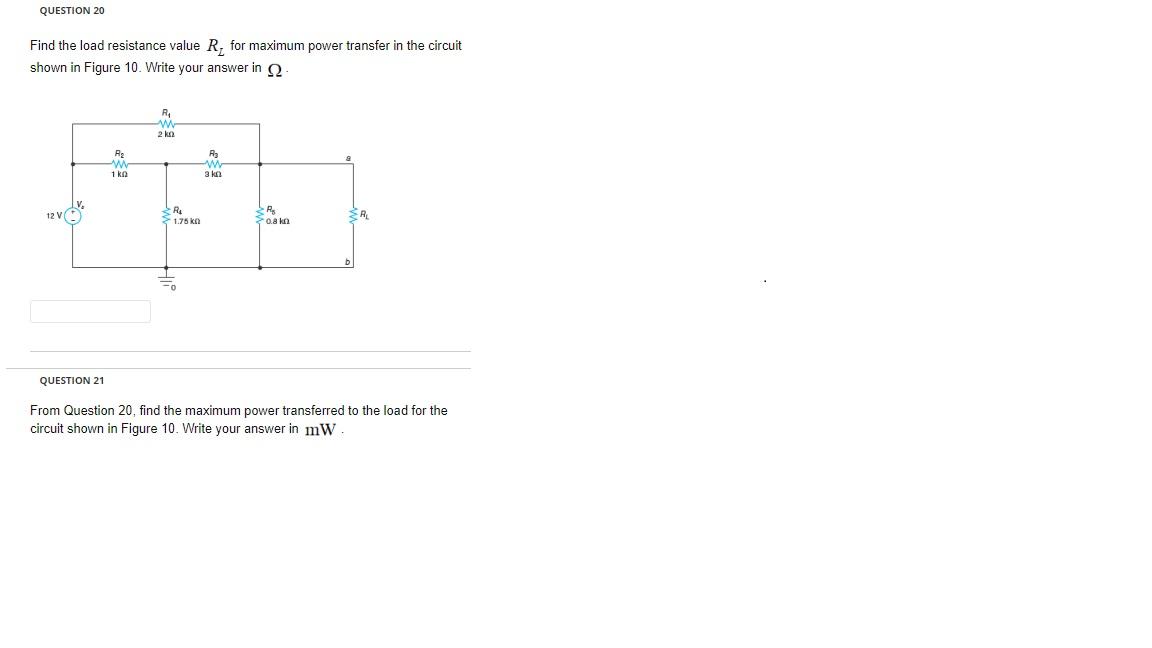 Solved Find the load resistance value RL for maximum power | Chegg.com