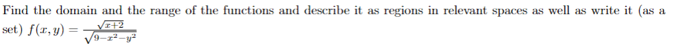 Solved Find the domain and the range of the functions and | Chegg.com