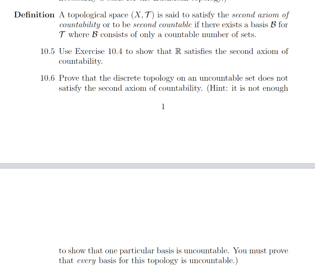 Solved Definition A topological space (X,T) is said to | Chegg.com