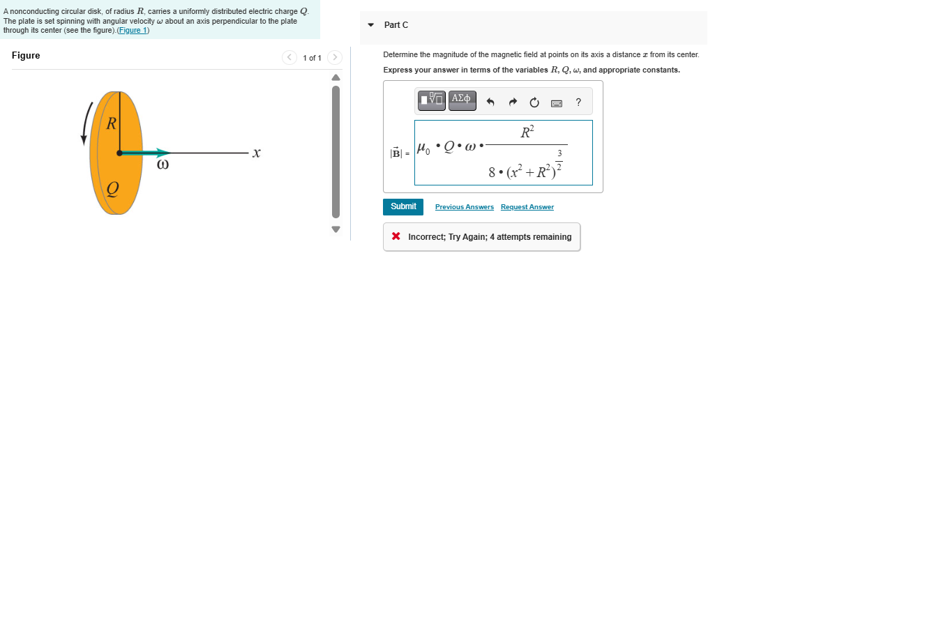 Solved A nonconducting circular disk, of radius \( ﻿R \), | Chegg.com