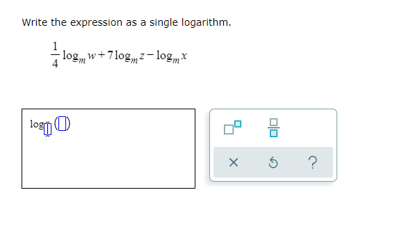 Solved Write the expression as a single logarithm. 110gm | Chegg.com