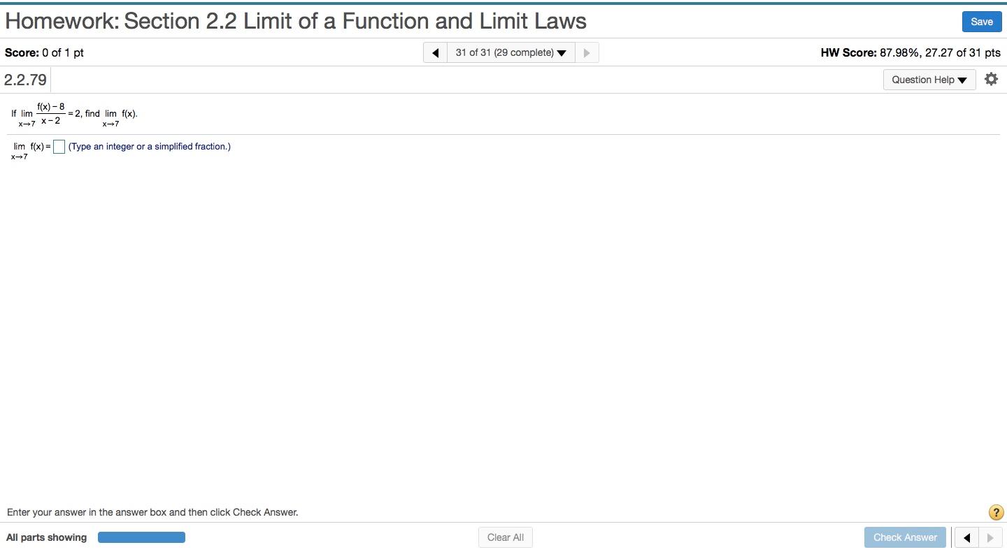 Solved Homework: Section 2.2 Limit of a Function and Limit | Chegg.com