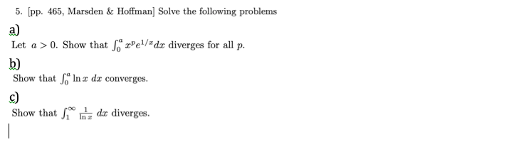Solved 5. [pp. 465 , Marsden \& Hoffman] Solve the following | Chegg.com