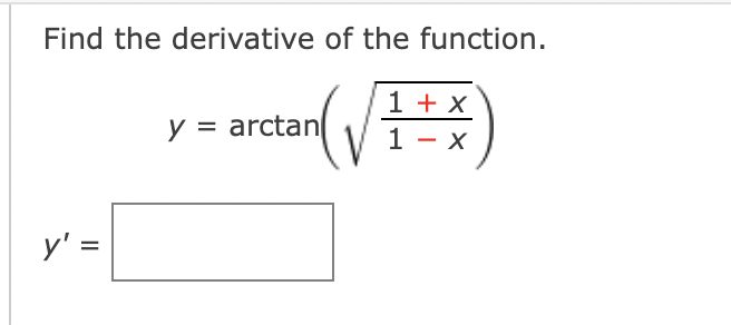 Solved Find the derivative of the function. | Chegg.com