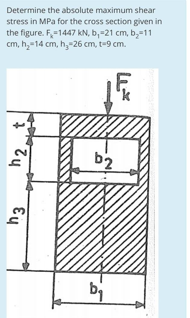 Solved Determine the absolute maximum shear stress in MPa | Chegg.com