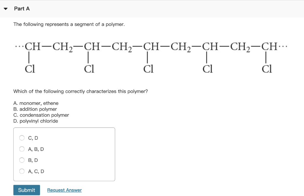 Solved Part A The following represents a segment of a | Chegg.com