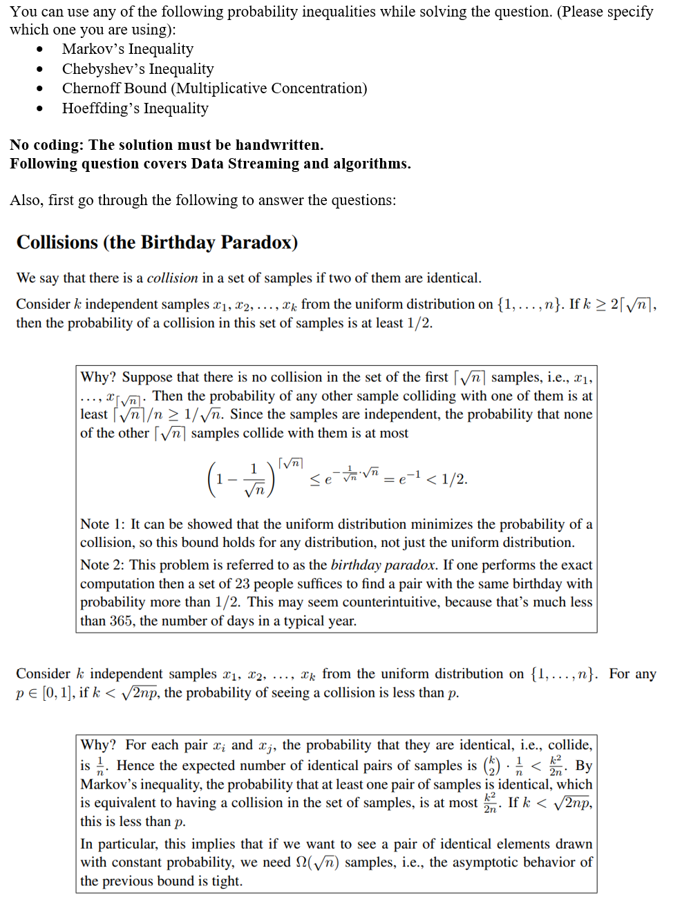 Solved You can use any of the following probability | Chegg.com