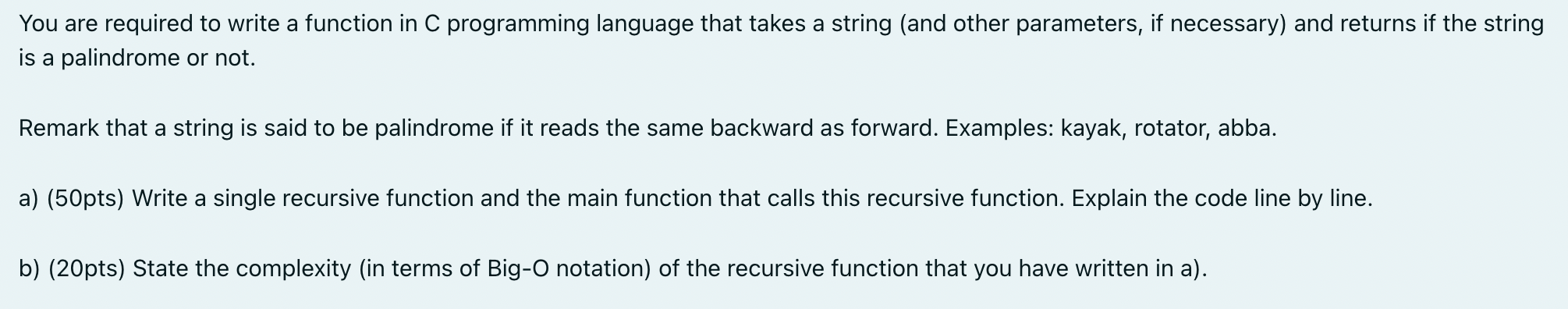 Solved You are required to write a function in C programming | Chegg.com