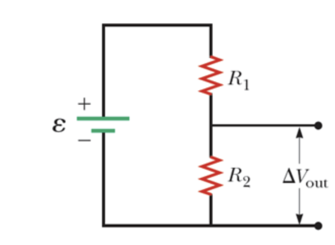 Solved The figure below shows a voltage divider, a circuit | Chegg.com