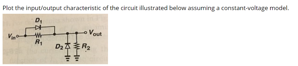 Solved Plot the input/output characteristic of the circuit | Chegg.com