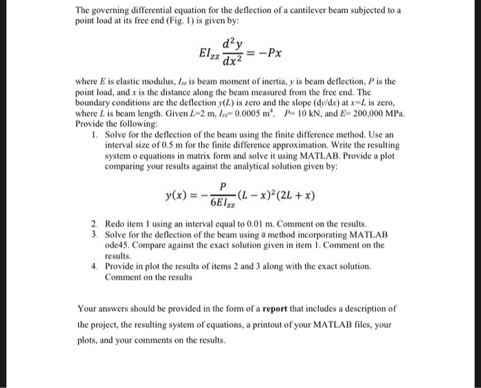 Solved The governing differential equation for the | Chegg.com
