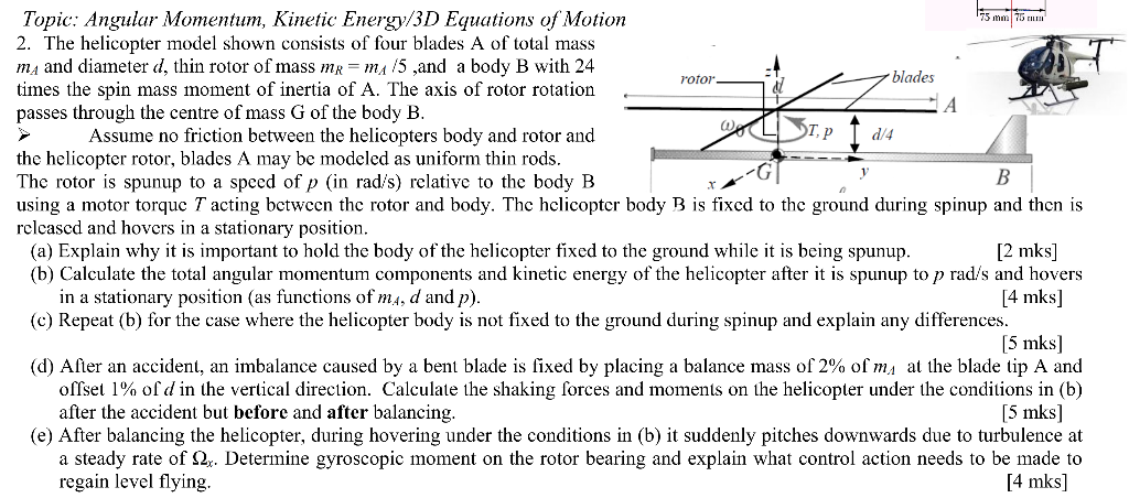 rotor 1 Topic: Angular Momentum, Kinetic Energy/3D | Chegg.com