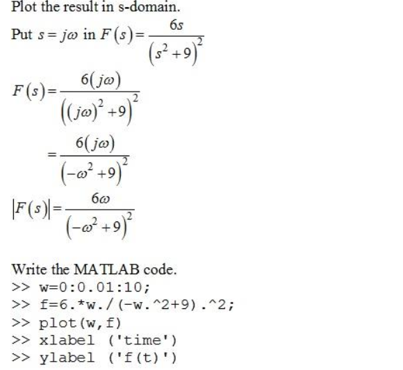 Solved 1. Use the symbolic tool in MATLAB to obtain Laplace | Chegg.com