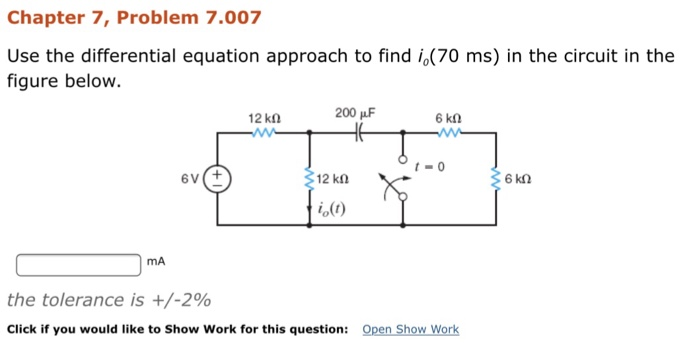 Solved Chapter 7, Problem 7.007 Use the differential | Chegg.com
