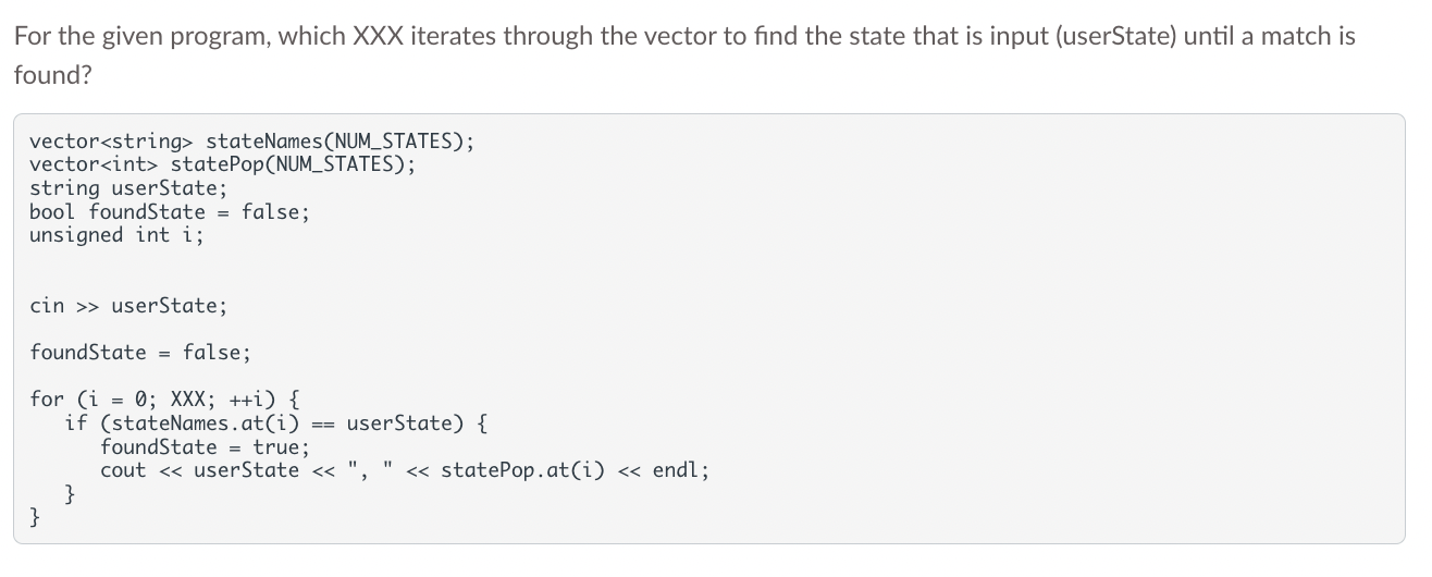 Solved For The Given Program Which Xxx Iterates Through The