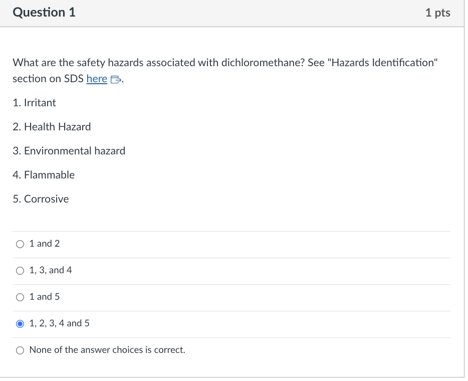 Solved Question 1What are the safety hazards associated with | Chegg.com
