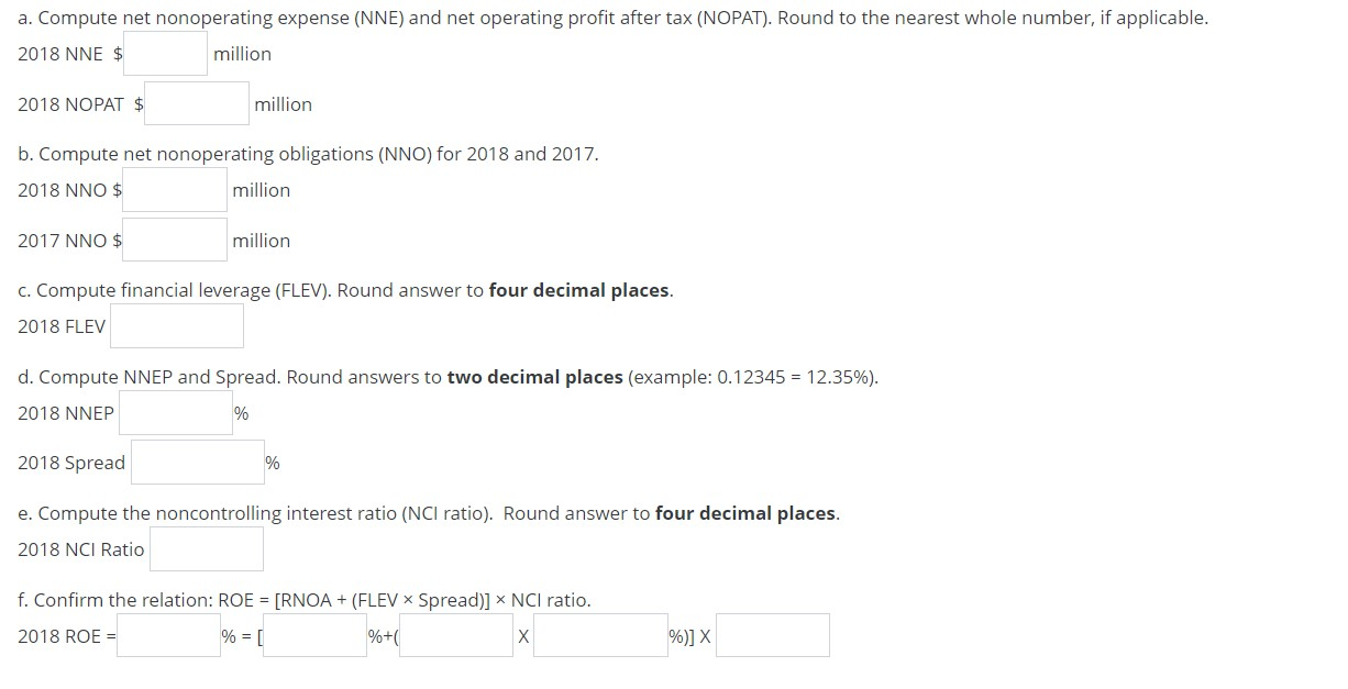 Solved Direct Computation of Nonoperating Return | Chegg.com