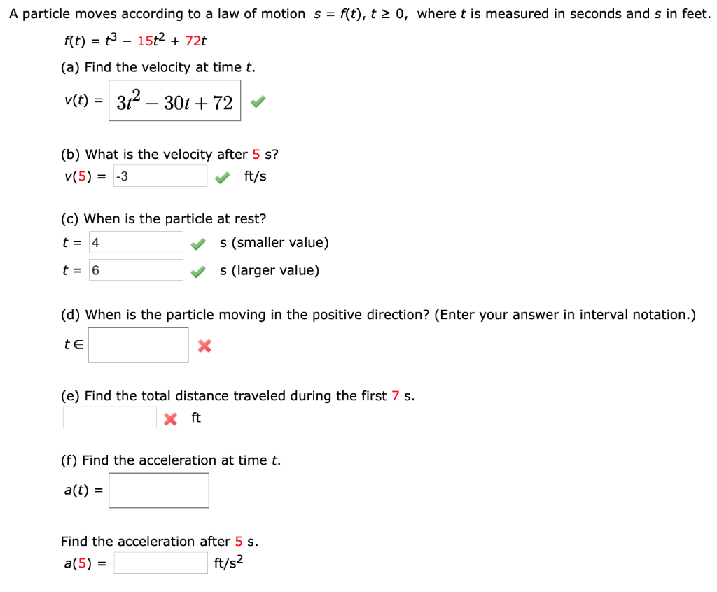 Solved A particle moves according to a law of motion s = | Chegg.com