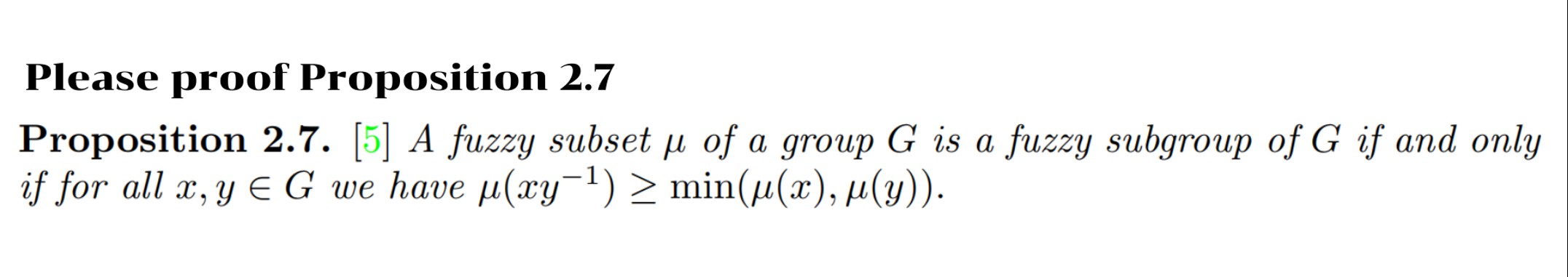 Solved Please proof Proposition 2.7Proposition 2.7. [5] ﻿A | Chegg.com