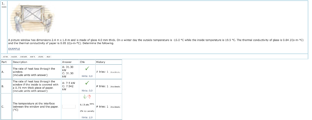 Solved A picture window has dimensions 2.4 m x 1.8 m and is | Chegg.com