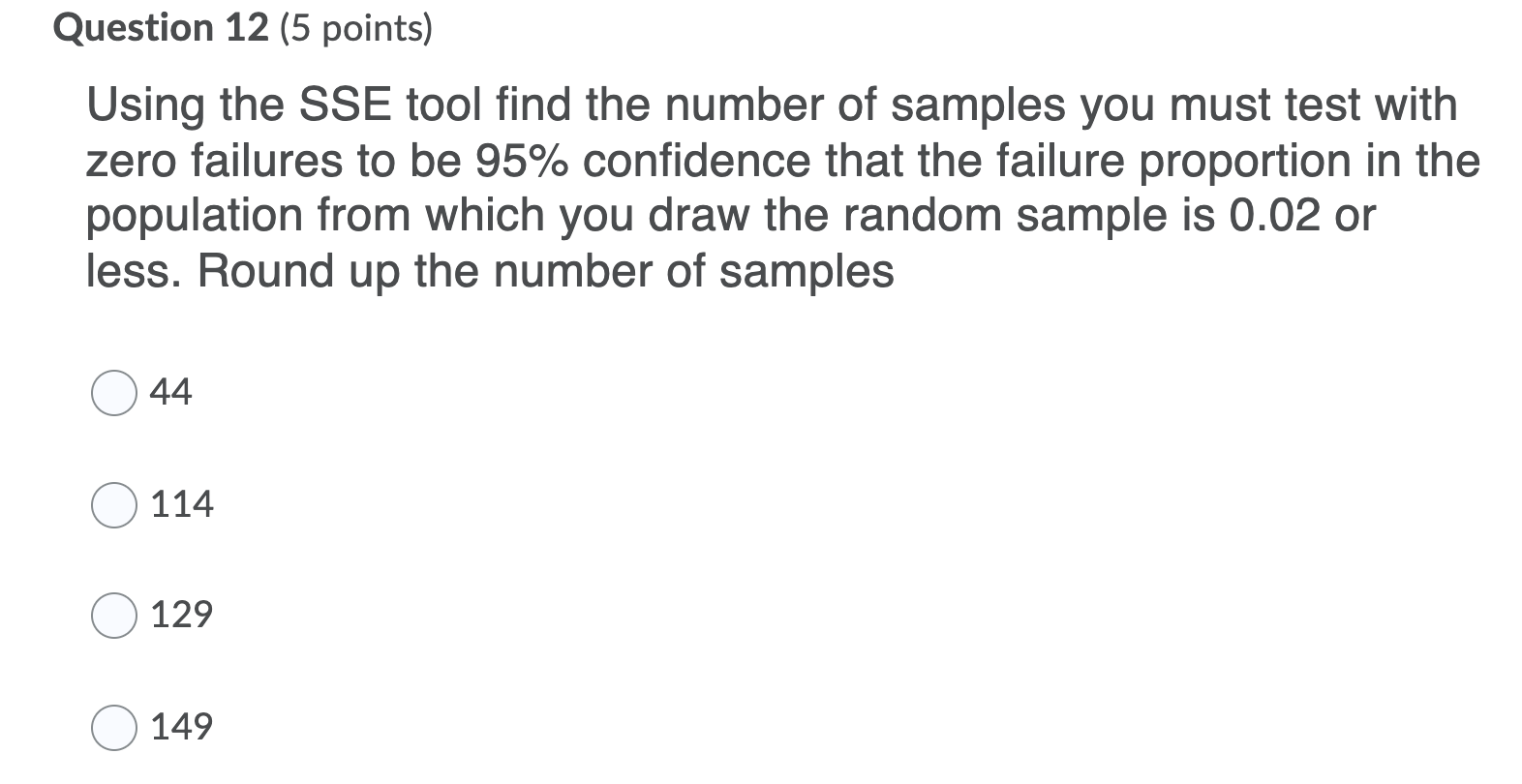 Solved Question 12 (5 points) Using the SSE tool find the | Chegg.com