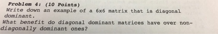 Solved Write down an example of a 6 times 6 matrix that is | Chegg.com