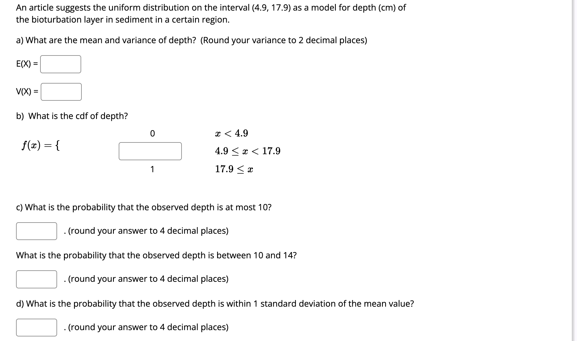 Solved An article suggests the uniform distribution on the | Chegg.com