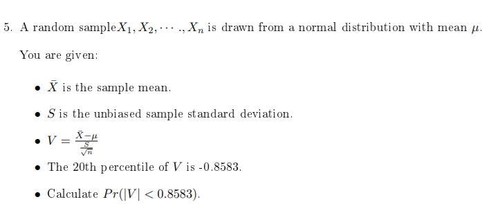 Solved 5. A random sample X1, X2,..., Xn is drawn from a | Chegg.com