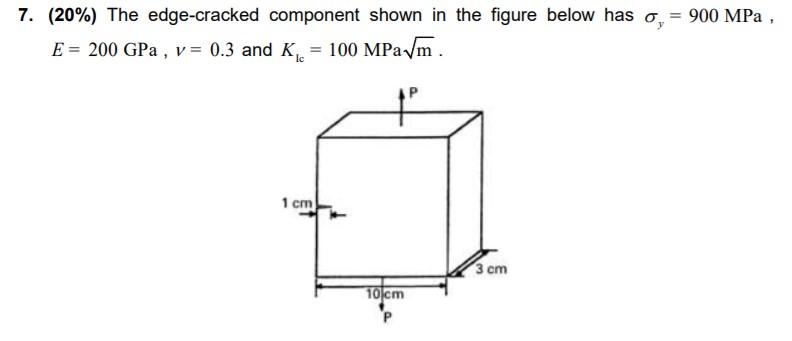 Solved (a) Assuming LEFM applies, calculate the maximum | Chegg.com
