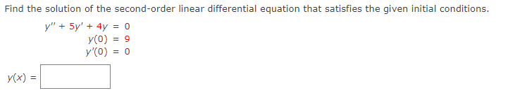 Solved Find the solution of the second-order linear | Chegg.com