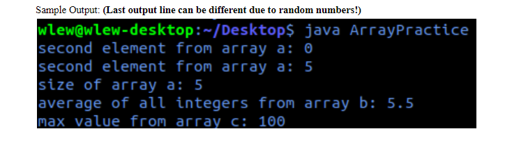 Solved • Java File Name Arraypracticejava • Main Class 8705
