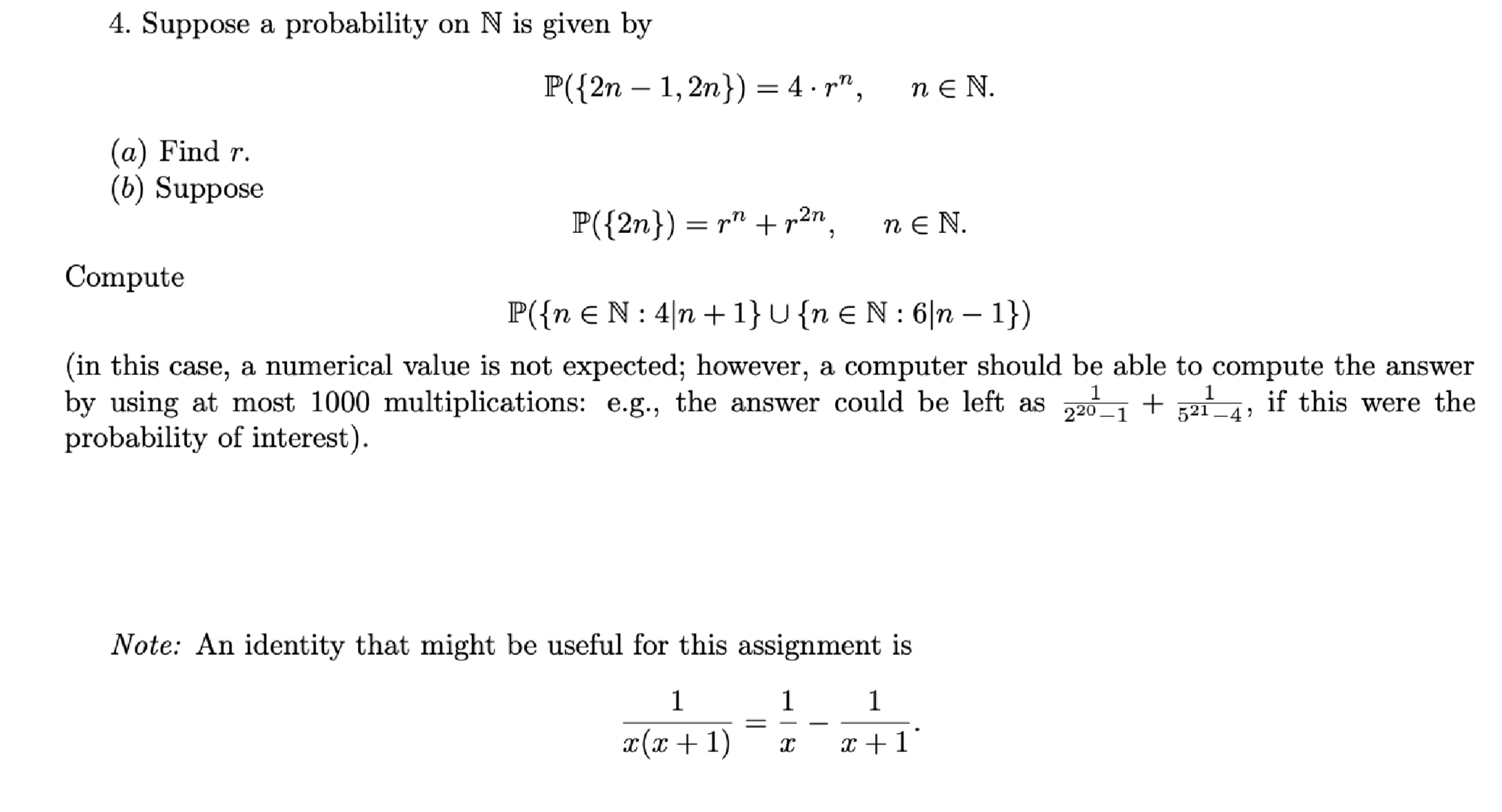 Solved JUST QUESTION(b)PLEASE, ﻿THANK YOU! Suppose a | Chegg.com