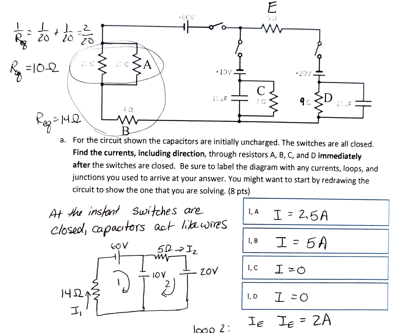 Solved Explain how they are doing the loop rule, and how do | Chegg.com