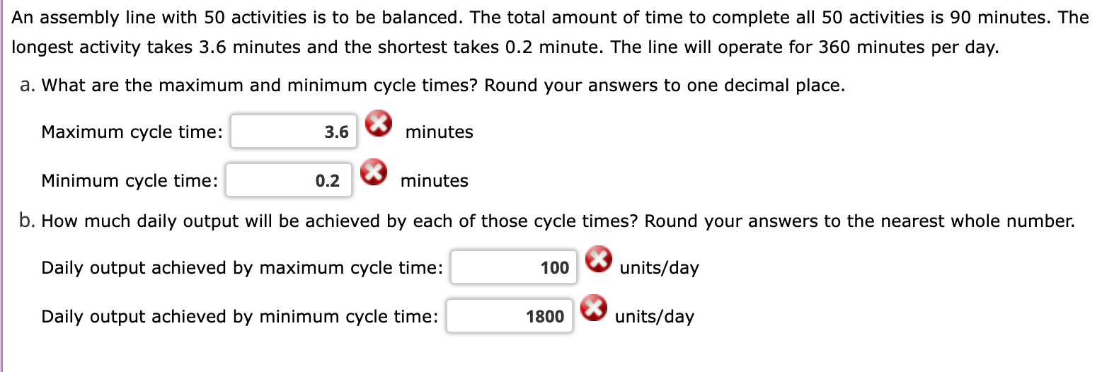 Solved An assembly line with 50 activities is to be | Chegg.com