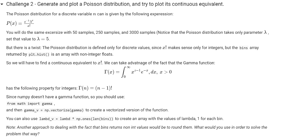 · Probability distributions in Numpy Numpy has a | Chegg.com