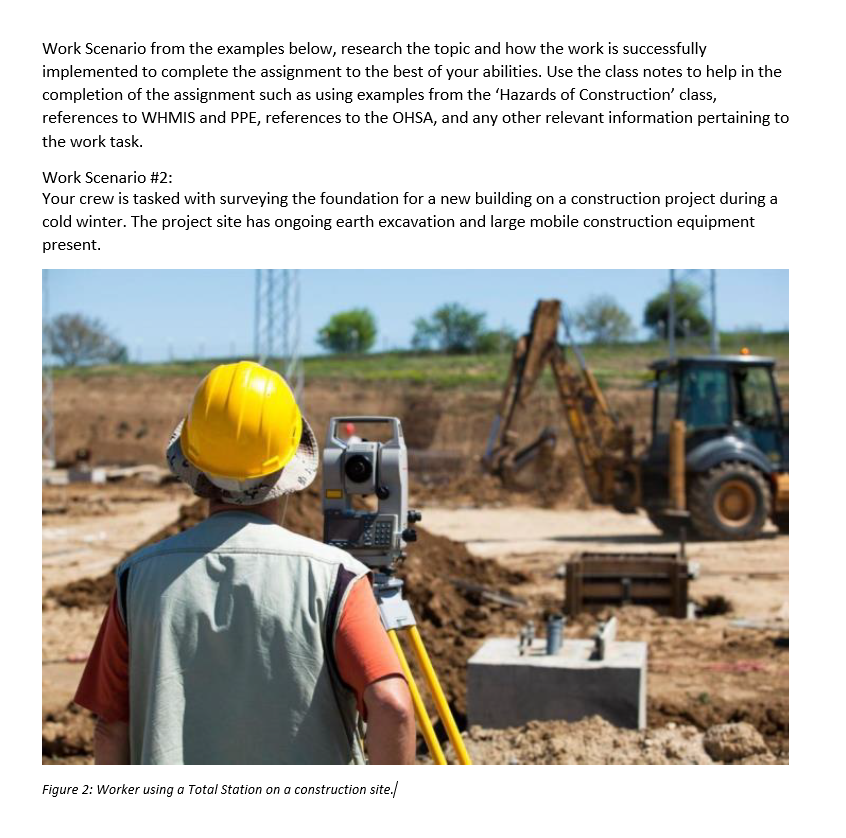 Solved Work Scenario from the examples below, research the | Chegg.com