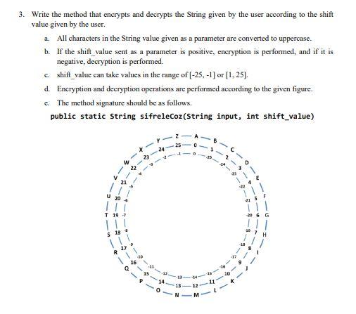 Solved 3 Write The Method That Encrypts And Decrypts The